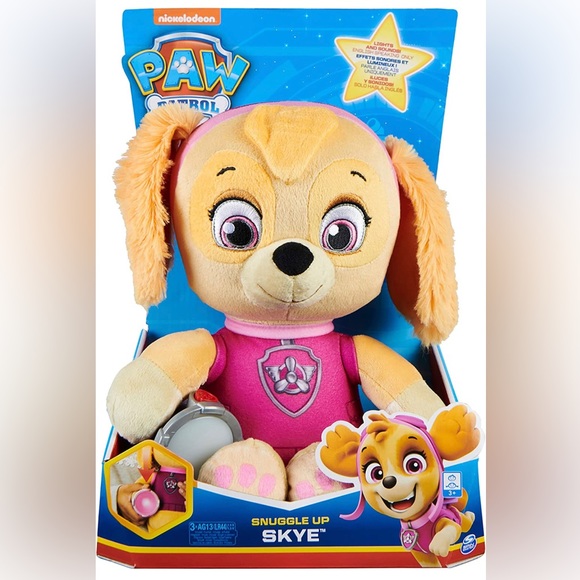 Toys | Paw Patrol Snuggle Up Skye Plush With Flashlight And Sounds ...